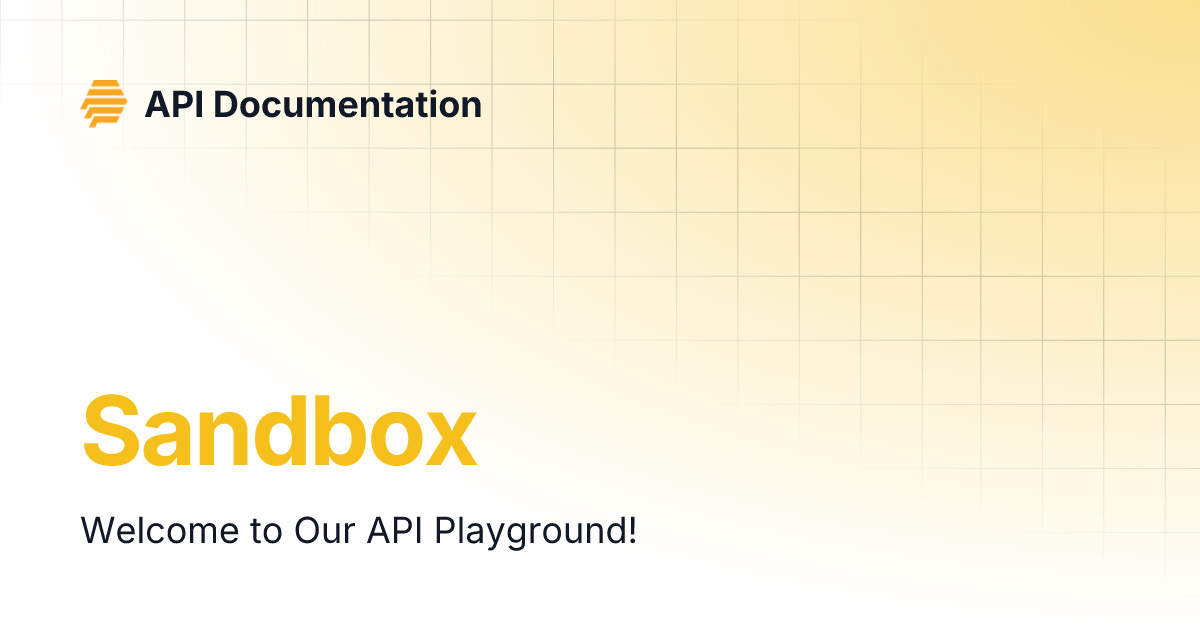 Sandbox | API Documentation