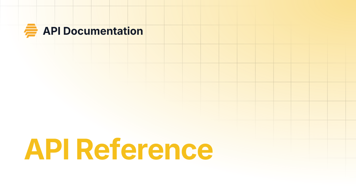 API Reference | API Documentation