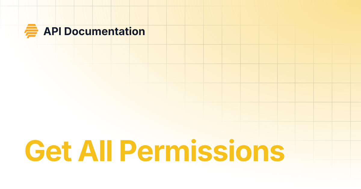 Get All Permissions | API Documentation